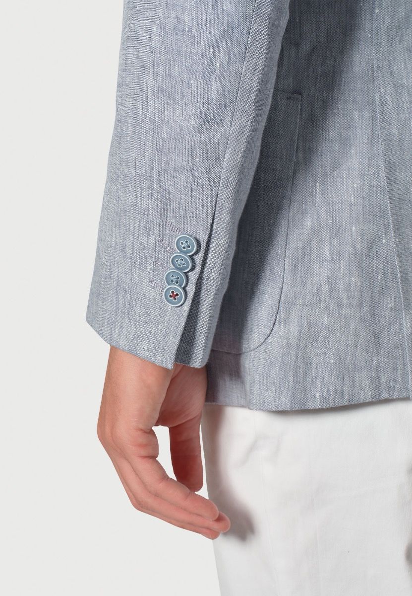 Brook Taverner Tailored Fit Eastwood Light Blue Linen Jacket – Lanigan ...